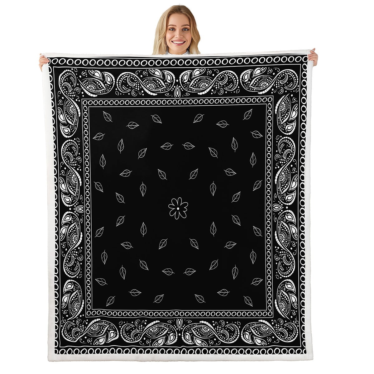 Gothic Floral Blanket Black Gothic Floral Throw Blanket Adults Black ...