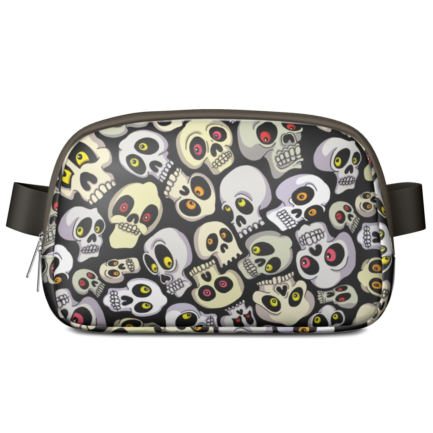 Gothic Floral Skull Fanny Pack – Retro Mandala Waist Bag with Roses ...
