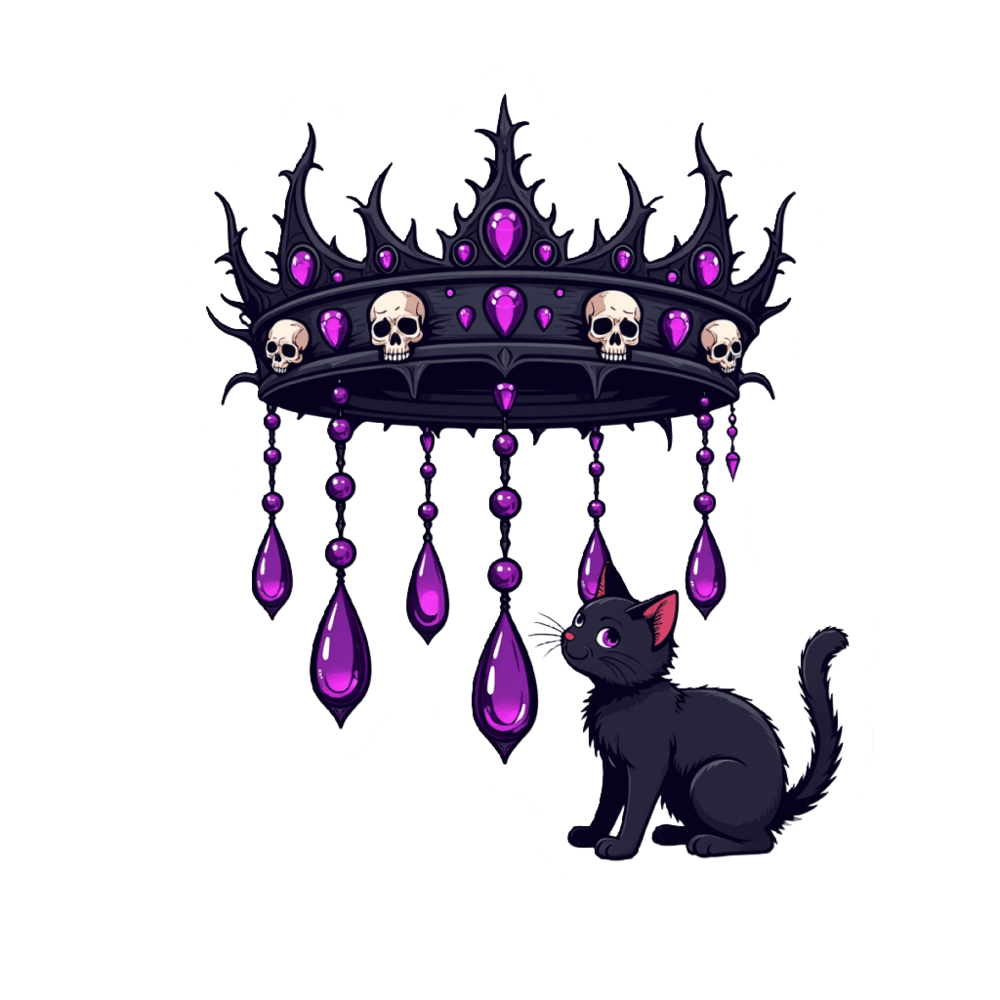 Gothic Fridge Magnet Cat Refrigerator Magnet Mysterious Magnetic ...