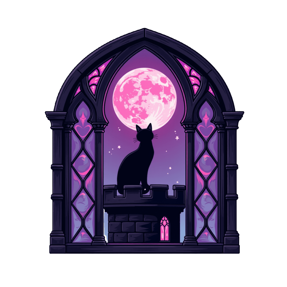 Gothic Fridge Magnet Cat Refrigerator Magnet Mysterious Magnetic ...