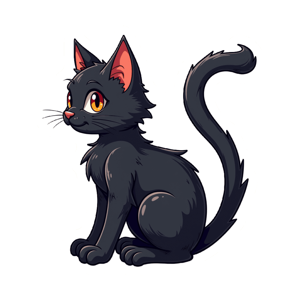 Gothic Fridge Magnet Cat Refrigerator Magnet Mysterious Magnetic ...