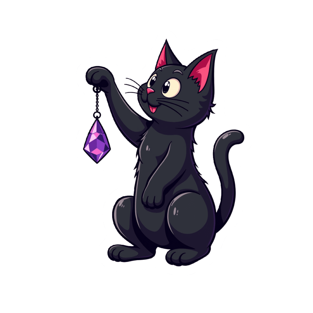 Gothic Fridge Magnet Cat Refrigerator Magnet Mysterious Magnetic ...