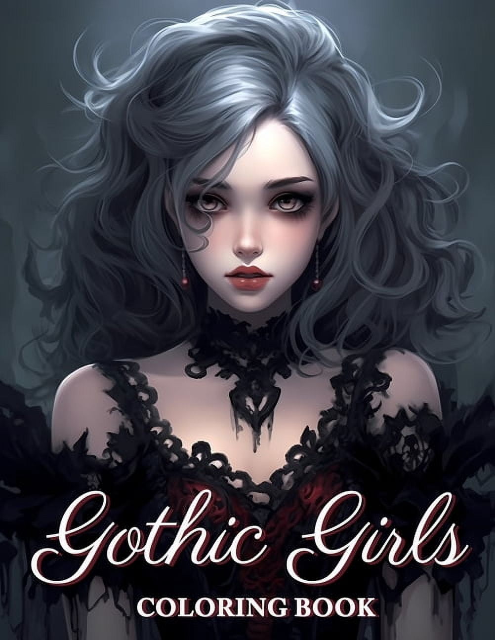 Gothic Girls Coloring Book: Beauties Gothic Fantasy Coloring Book ...
