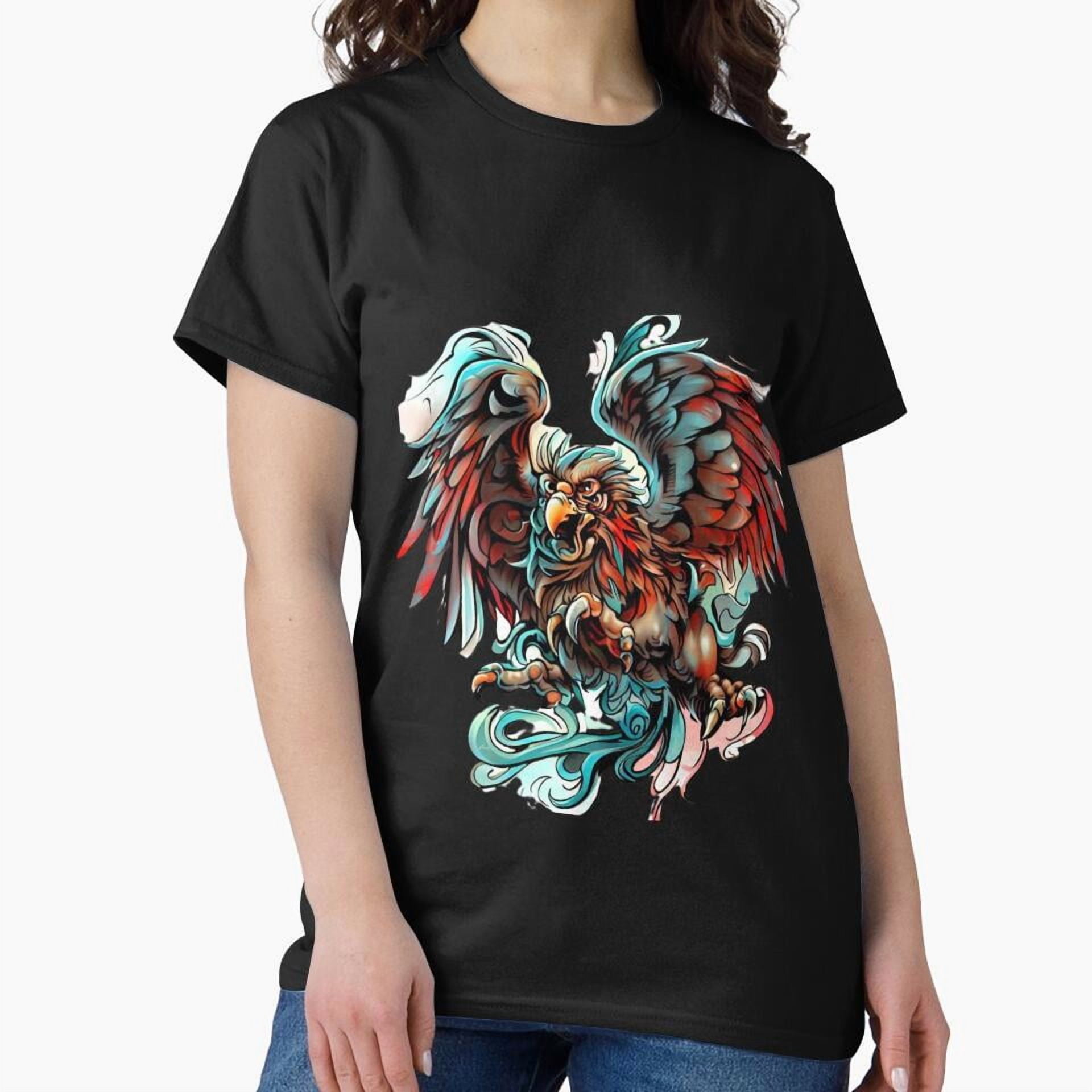 Gothic Griffin Tattoo Style Mythic Creature Winged Hybrid Symbol Unisex ...