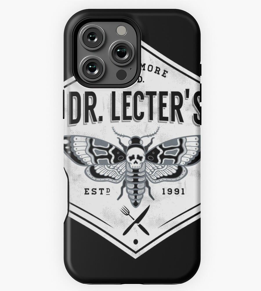 Gothic Grims Head Moth Horror Art GA1584 Phone Case for iPhone 11 to 17 ...