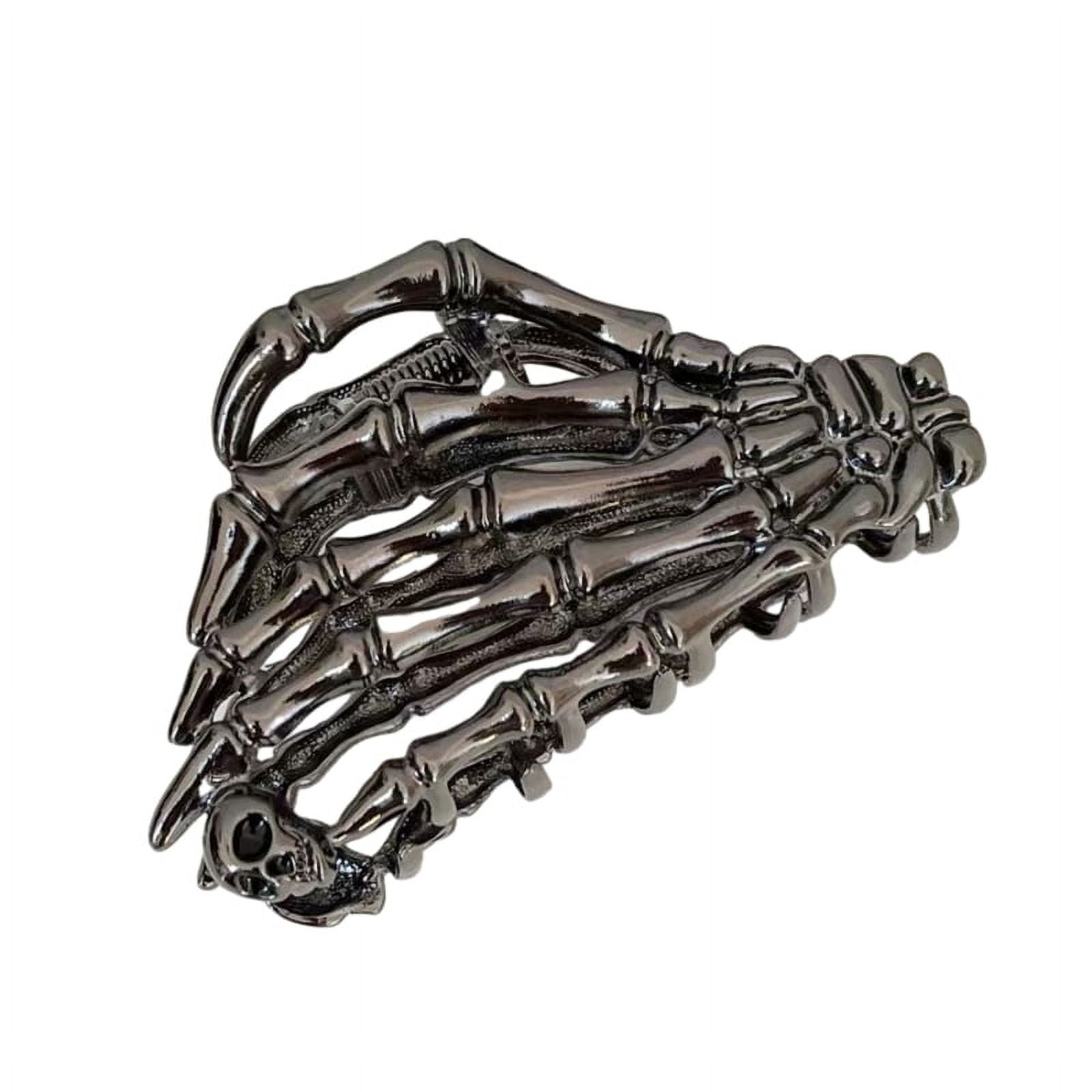 Gothic Hair Claw Clip Skeleton Hand Ponytail Holder Skull Claw Shape ...