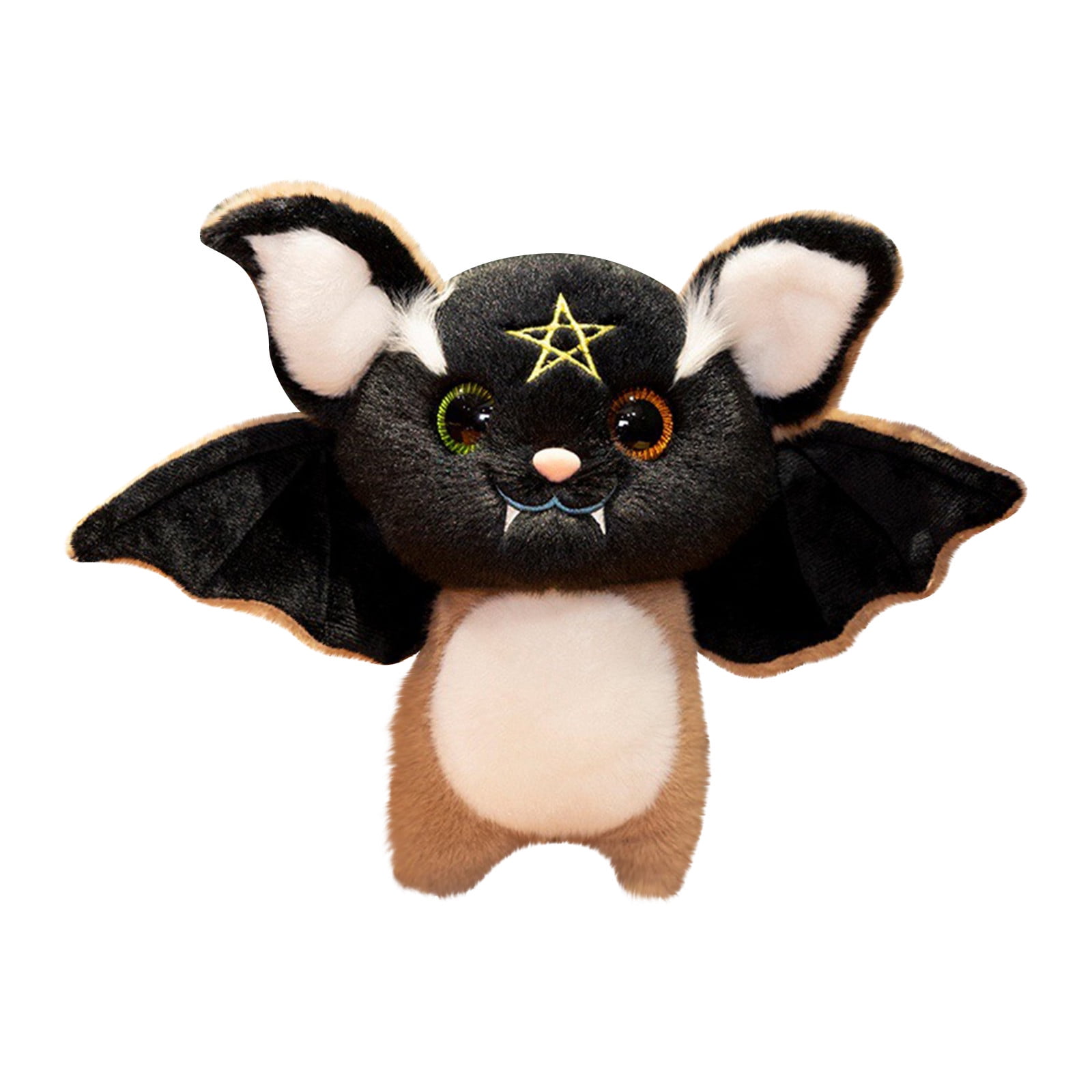 Gothic Halloween Bat Plush Doll, Cute Monster Toy with Heterochromia ...