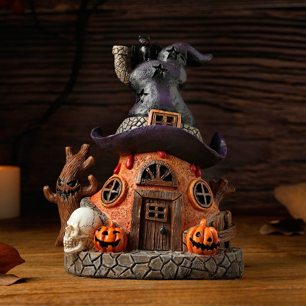 Gothic Halloween Cottage - Detailed Resin Haunted House for Creepy Home ...