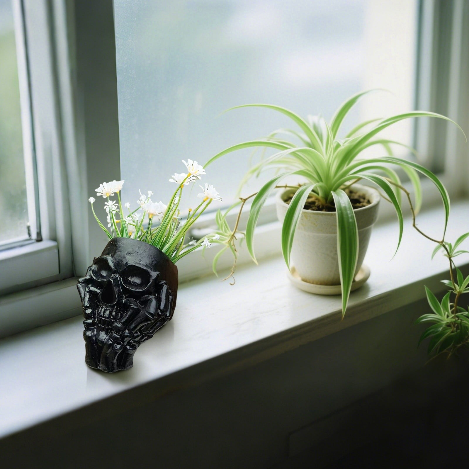 Gothic Halloween Flowerpots – Skeleton Planters for Indoor & Outdoor ...