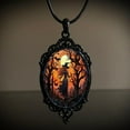 Gothic Halloween Necklace for Women Men - Vintage Witch, Raven Crow ...