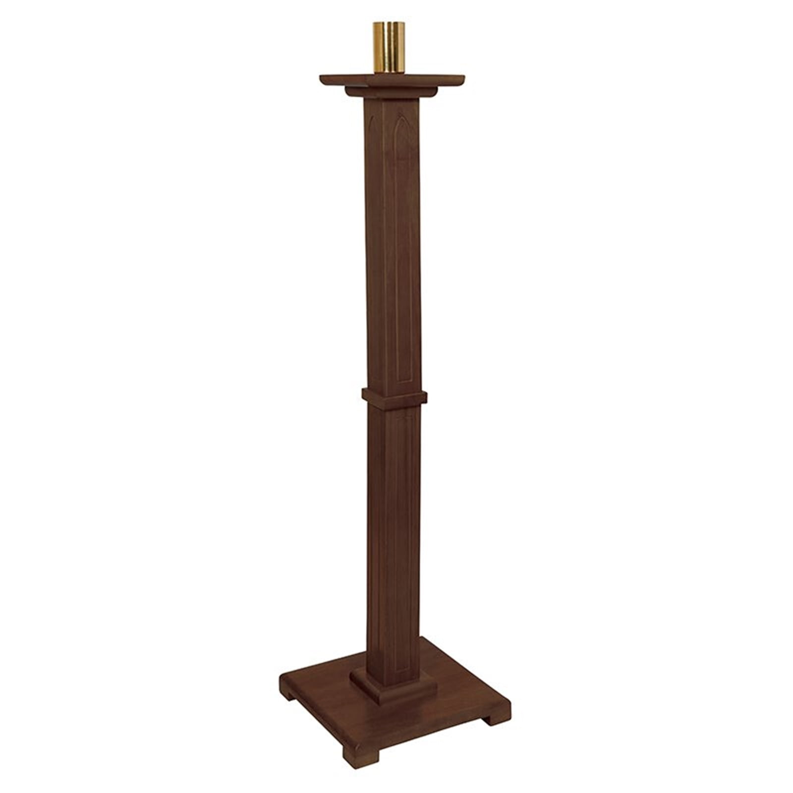 Gothic Hardwood Catholic Church Paschal Candle Holder, Walnut - Walmart.com