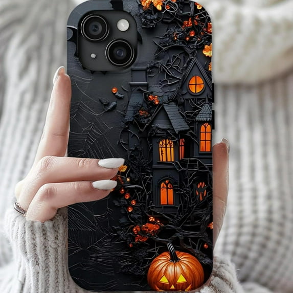 Gothic Haunted Mansion Horror Night Design Case with iPhone 17 to 11 ...