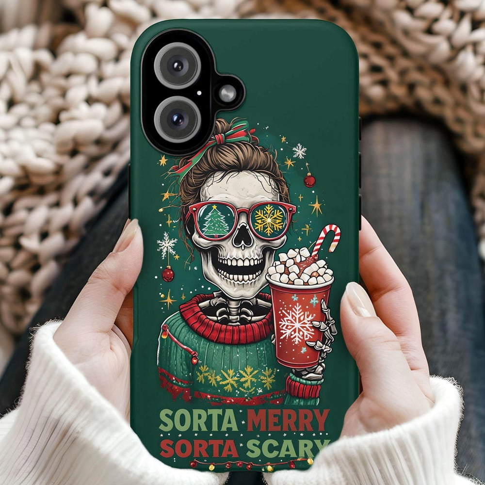 Gothic Holiday Christmas Skeleton Phone Case for 17 16 15 14 13 12 11 ...