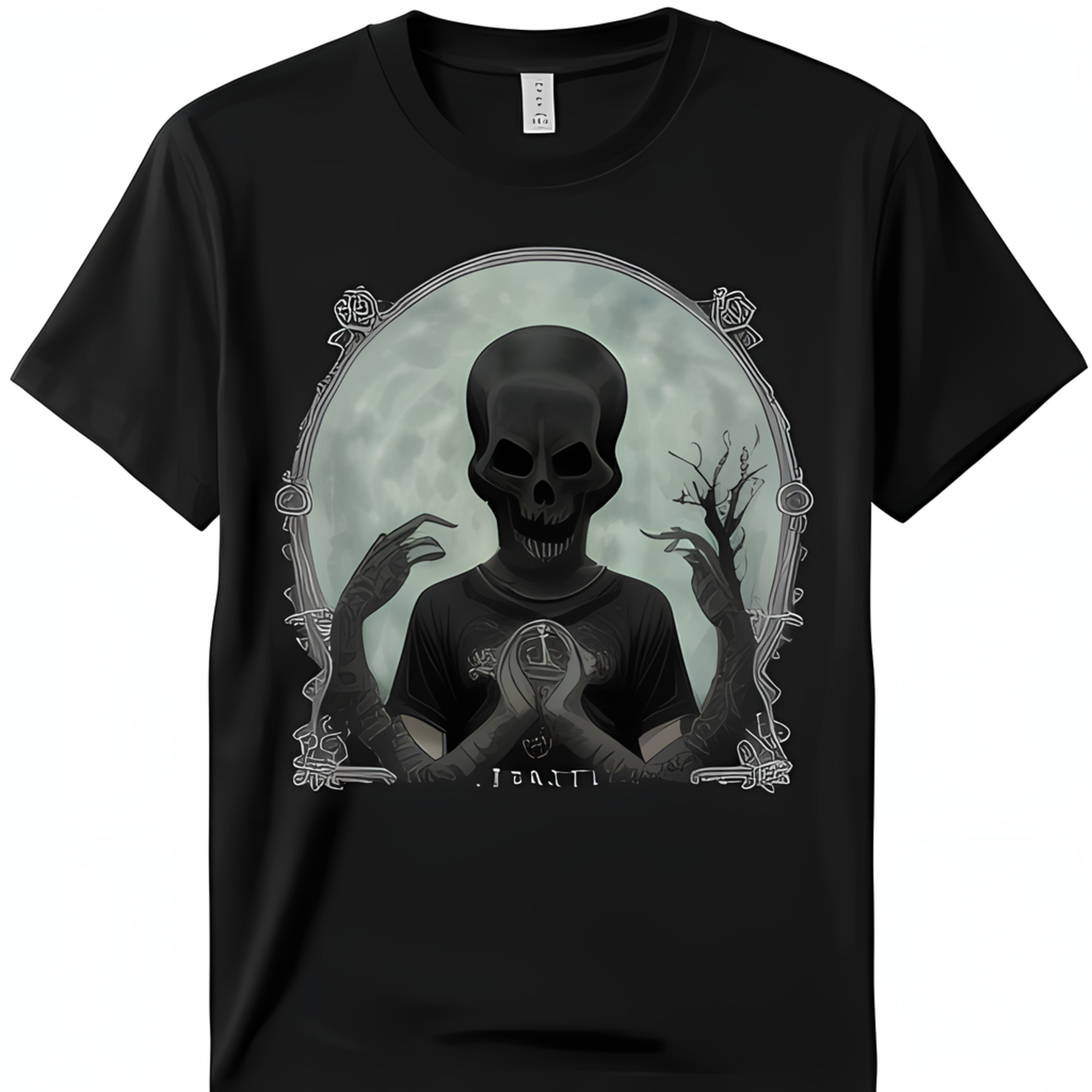 Gothic Horror & Runes T-Shirt Vintage Inspired Design with Ghostly ...