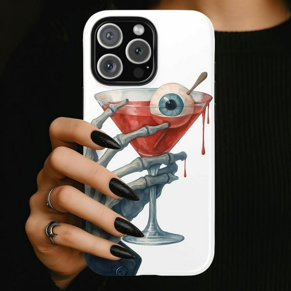 Gothic Horror Skeleton Hand Cocktail Phone Case for 17 16 15 14 13 12 ...