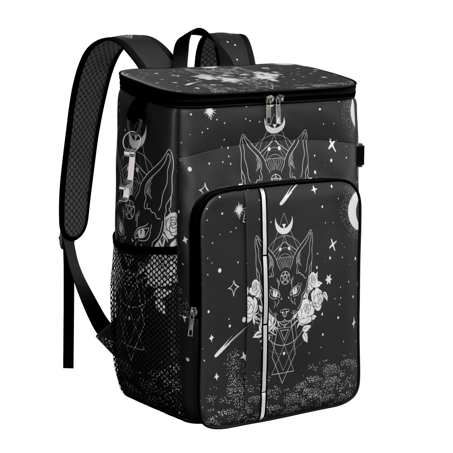 Gothic Insulated Cooler Backpack 20L - Dark Celestial Moon & Star ...