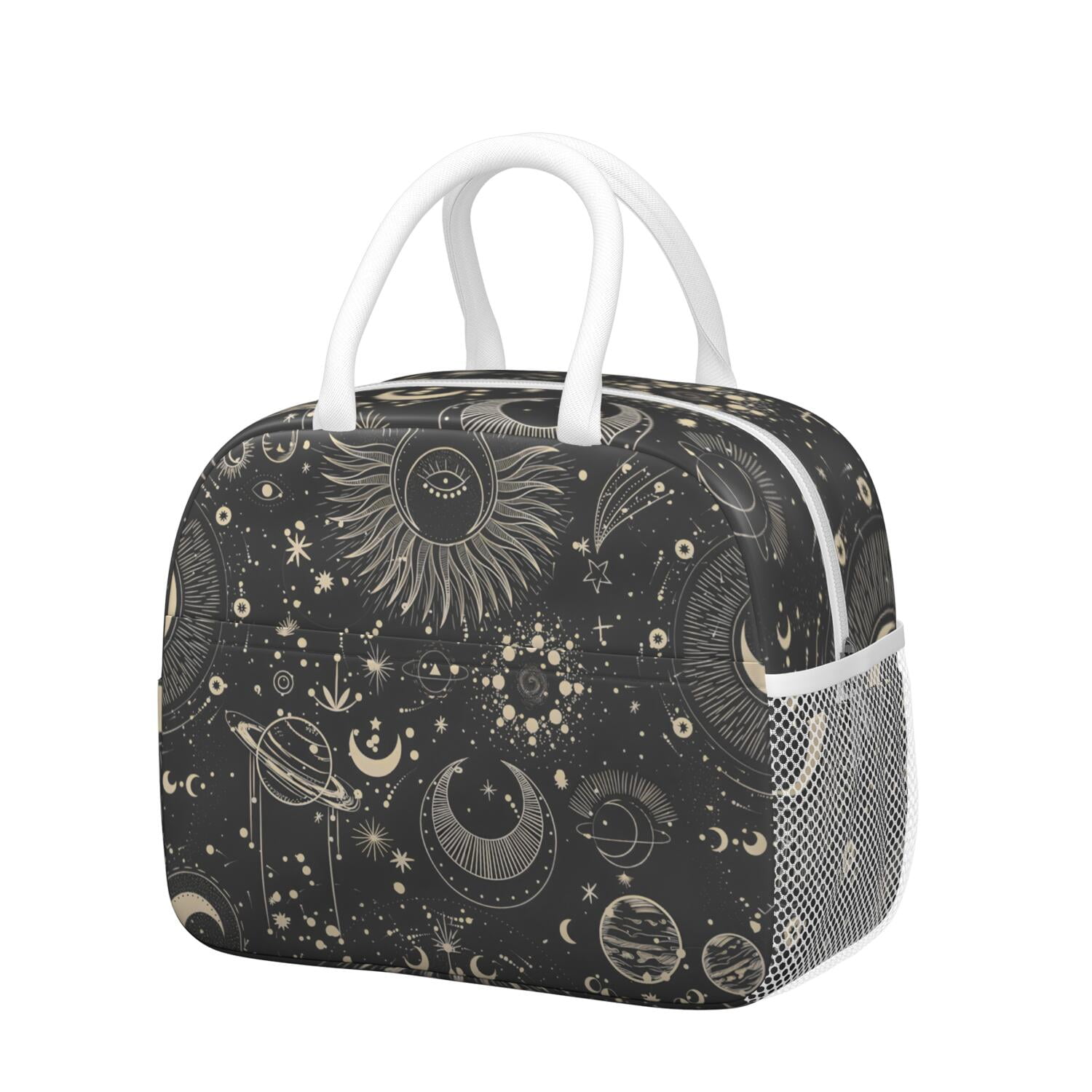 Gothic Insulated Lunch Tote - Celestial Moon & Star Thermal Lunch Bag ...