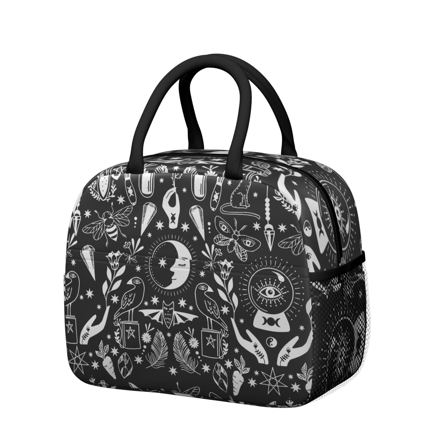 Gothic Insulated Lunch Tote - Celestial Moon & Star Thermal Lunch Bag ...