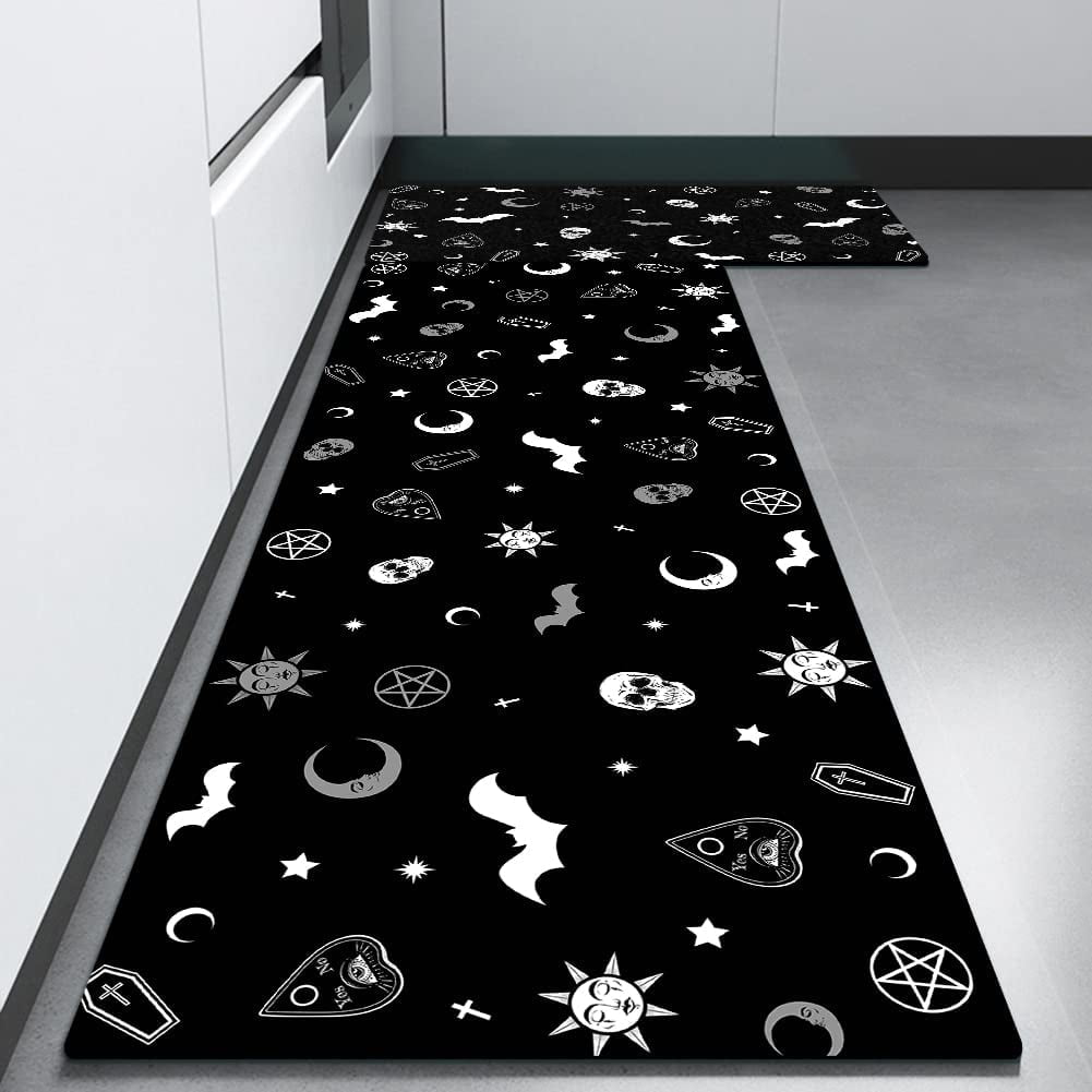 Gothic Kitchen Rugs and Mats Non-Slip Anti-Fatigue Kitchen Rug Set for ...