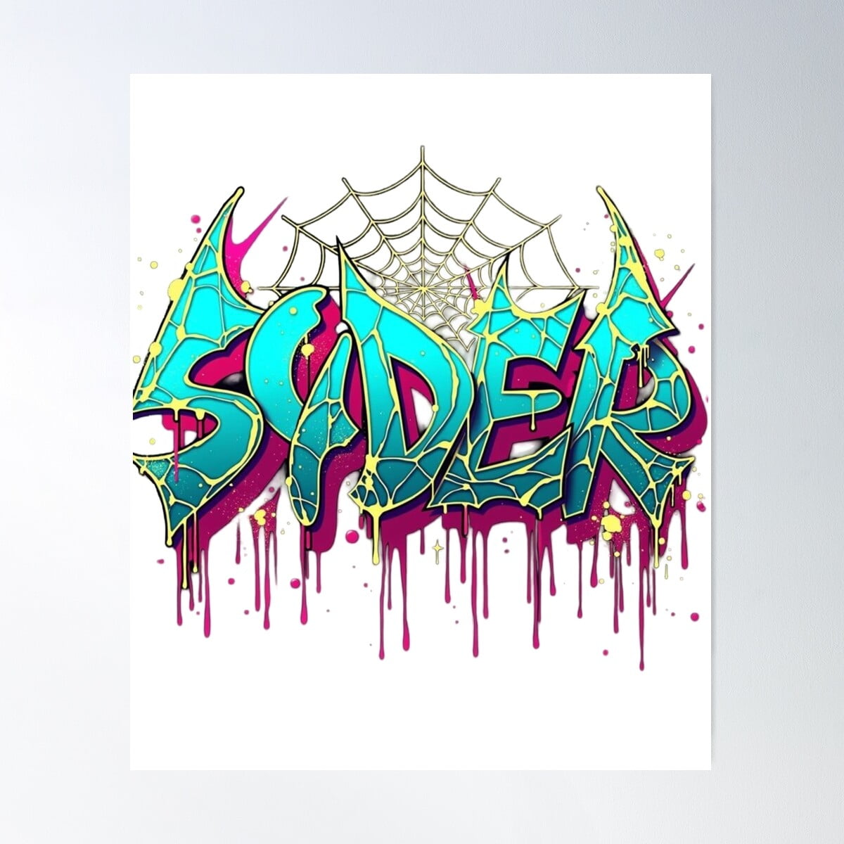 Gothic Knitting Mama Art: Blackletter Calligraphy & Spiderweb Yarn ...