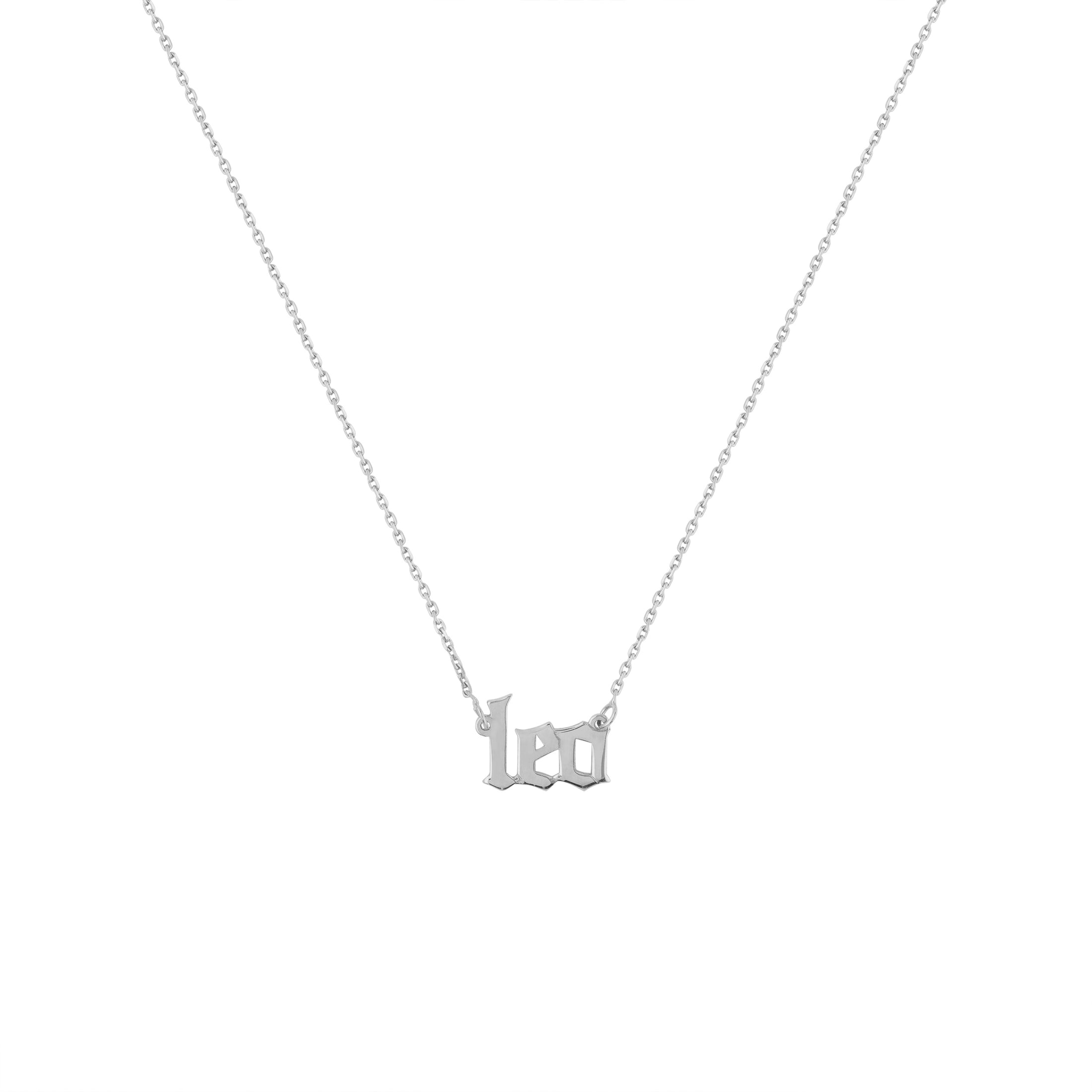 Gothic Leo Nameplate Necklace - Walmart.com
