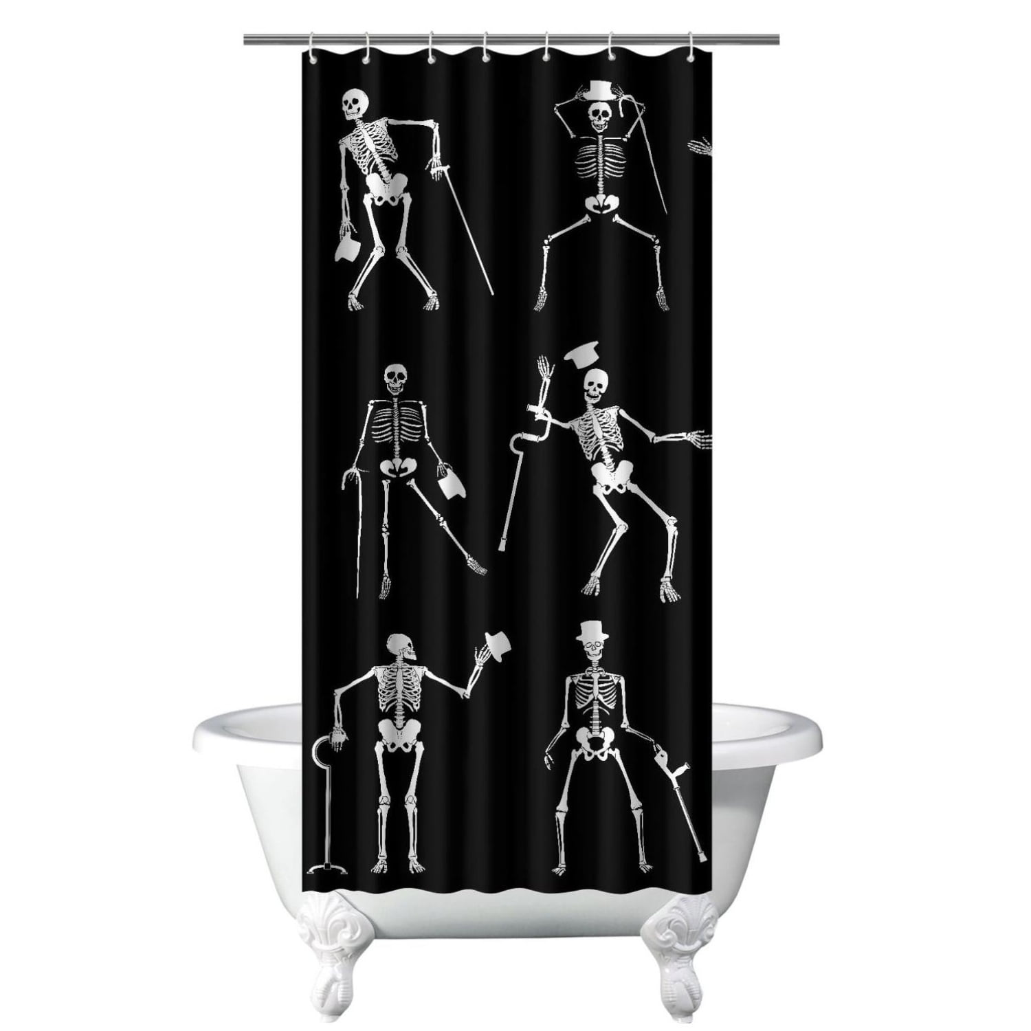 Gothic Lunar Shower Curtain - Dark Celestial Constellation & Solar Eclipse Theme - Fade ...