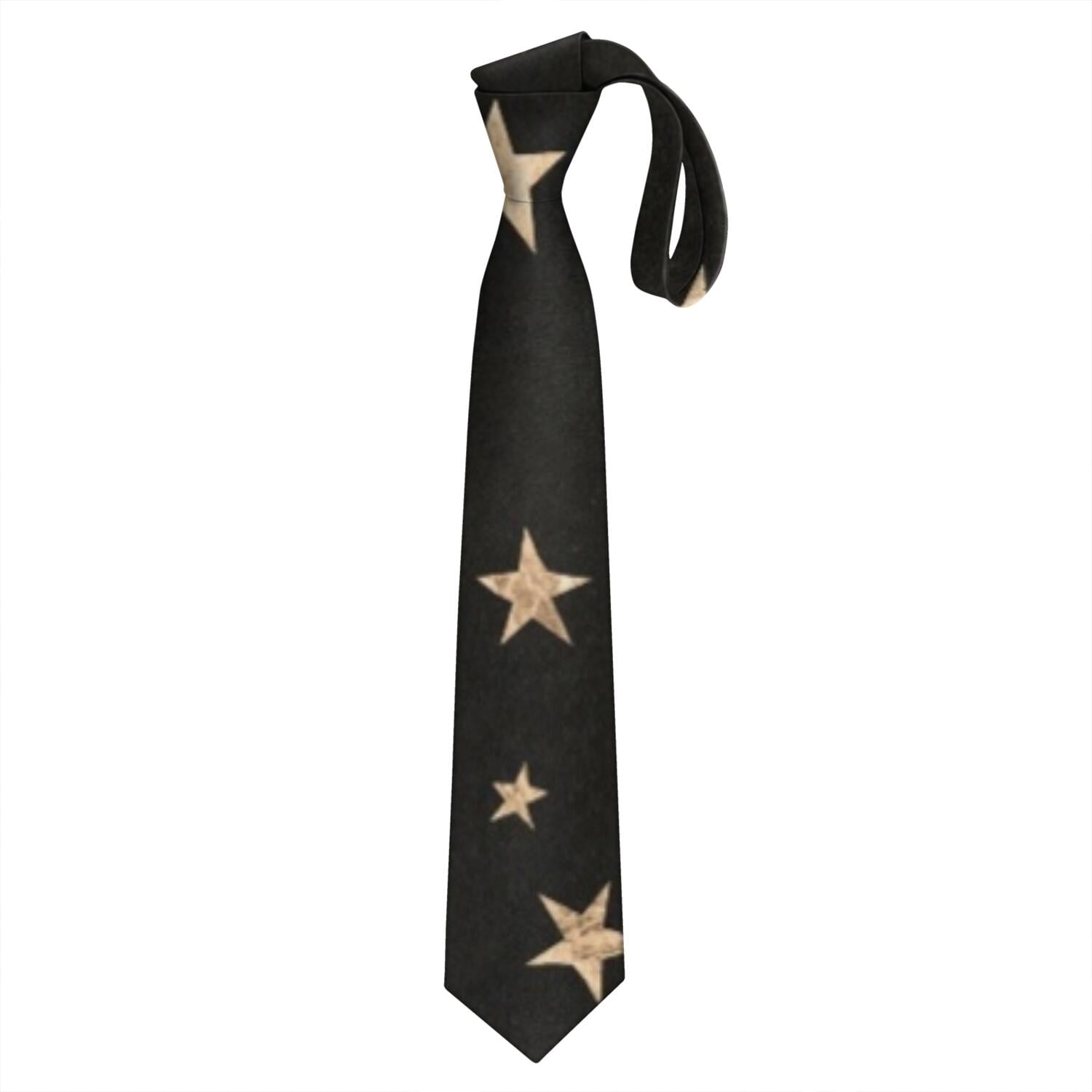 Gothic Mens Necktie - Dark Celestial Moon & Star Satin Tie for Weddings ...