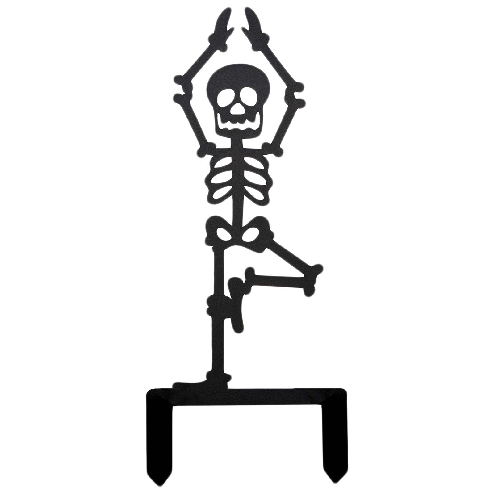 Gothic Metal Halloween Yard Signs with Black Skeleton Designs - 15.75 ...