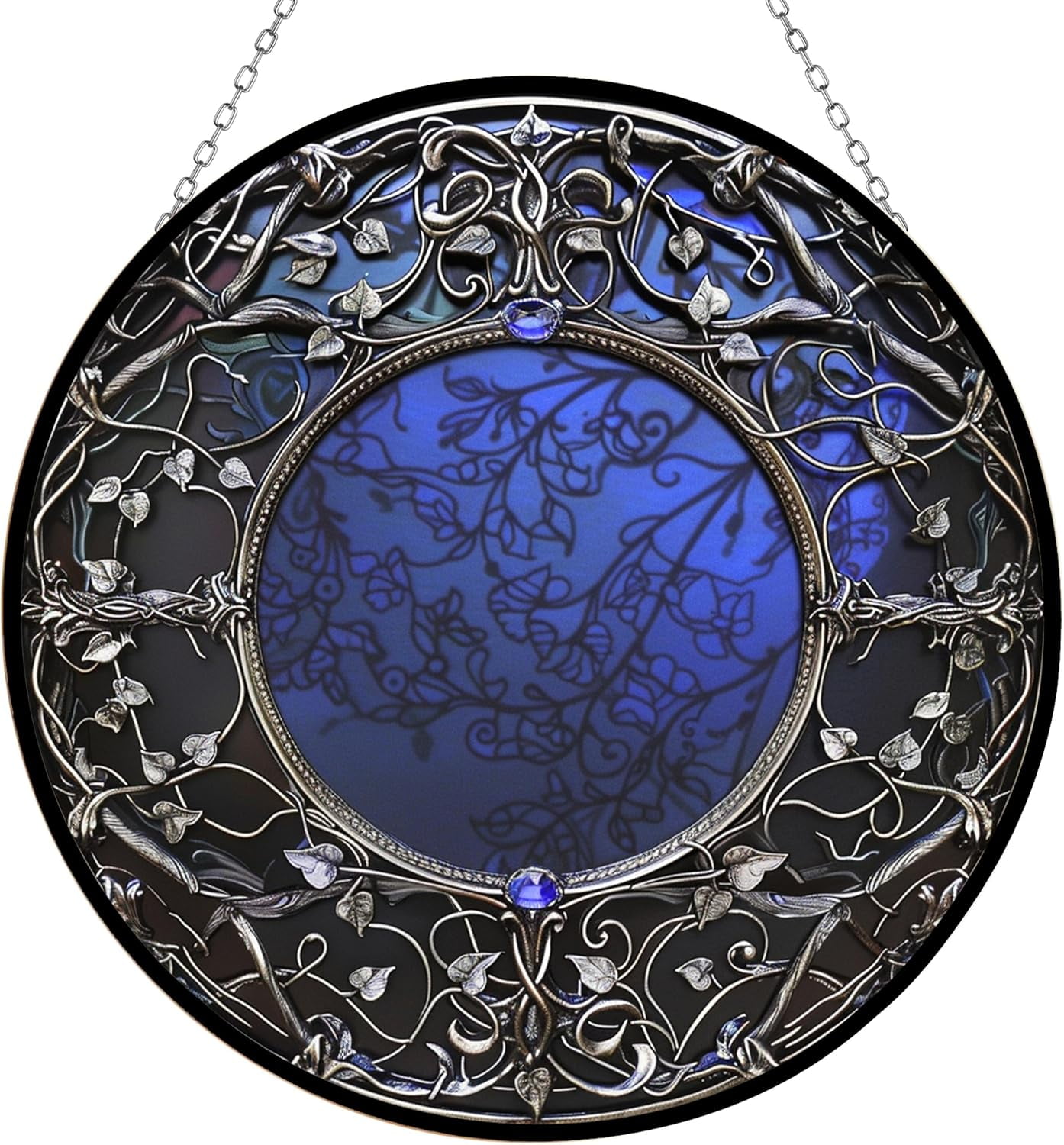 Gothic Mirror Stained Glass Window Hanging, Stained Glass Window Decor ...