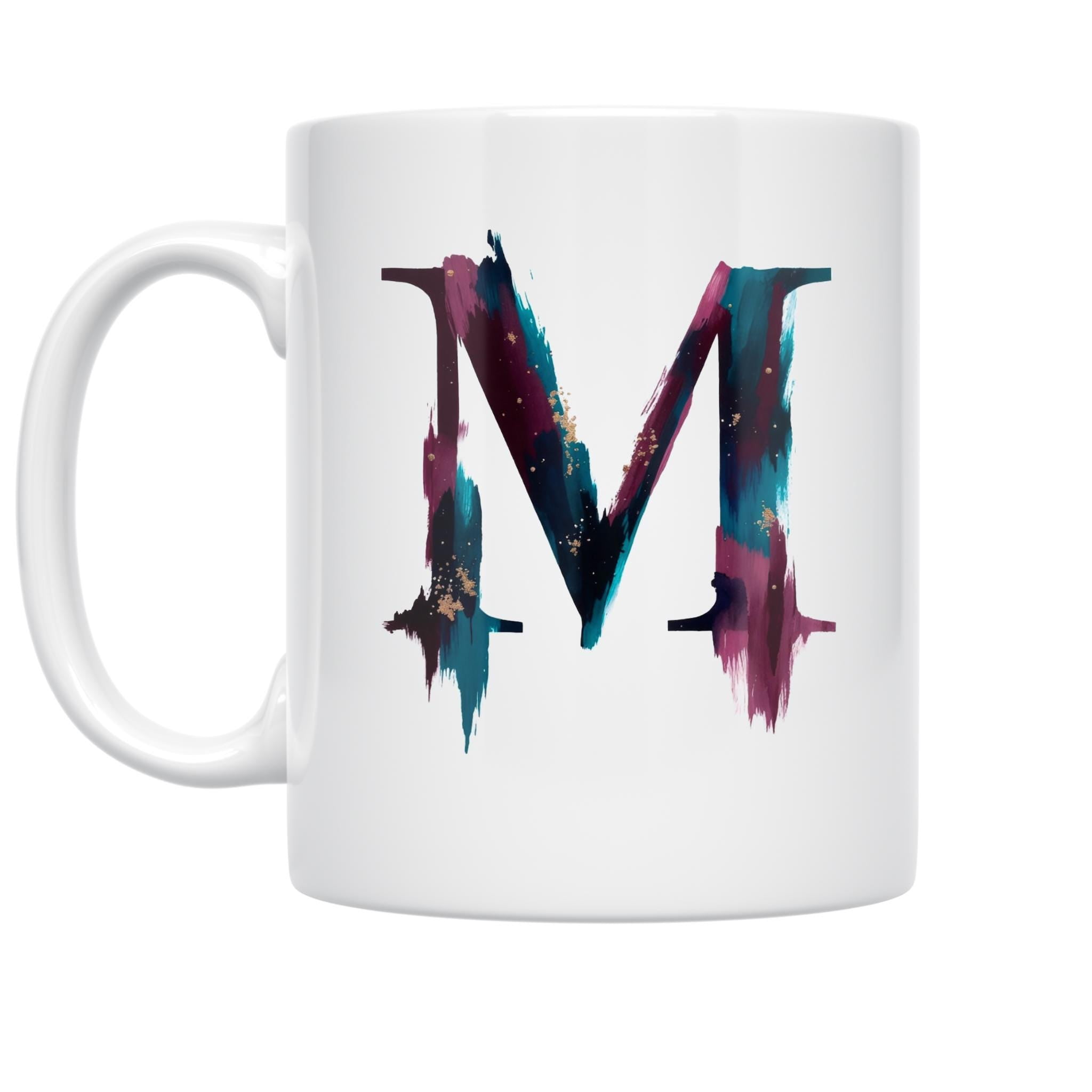 Gothic Monogram Letter M - Dark Academia Enthusiast - 11 oz Ceramic ...