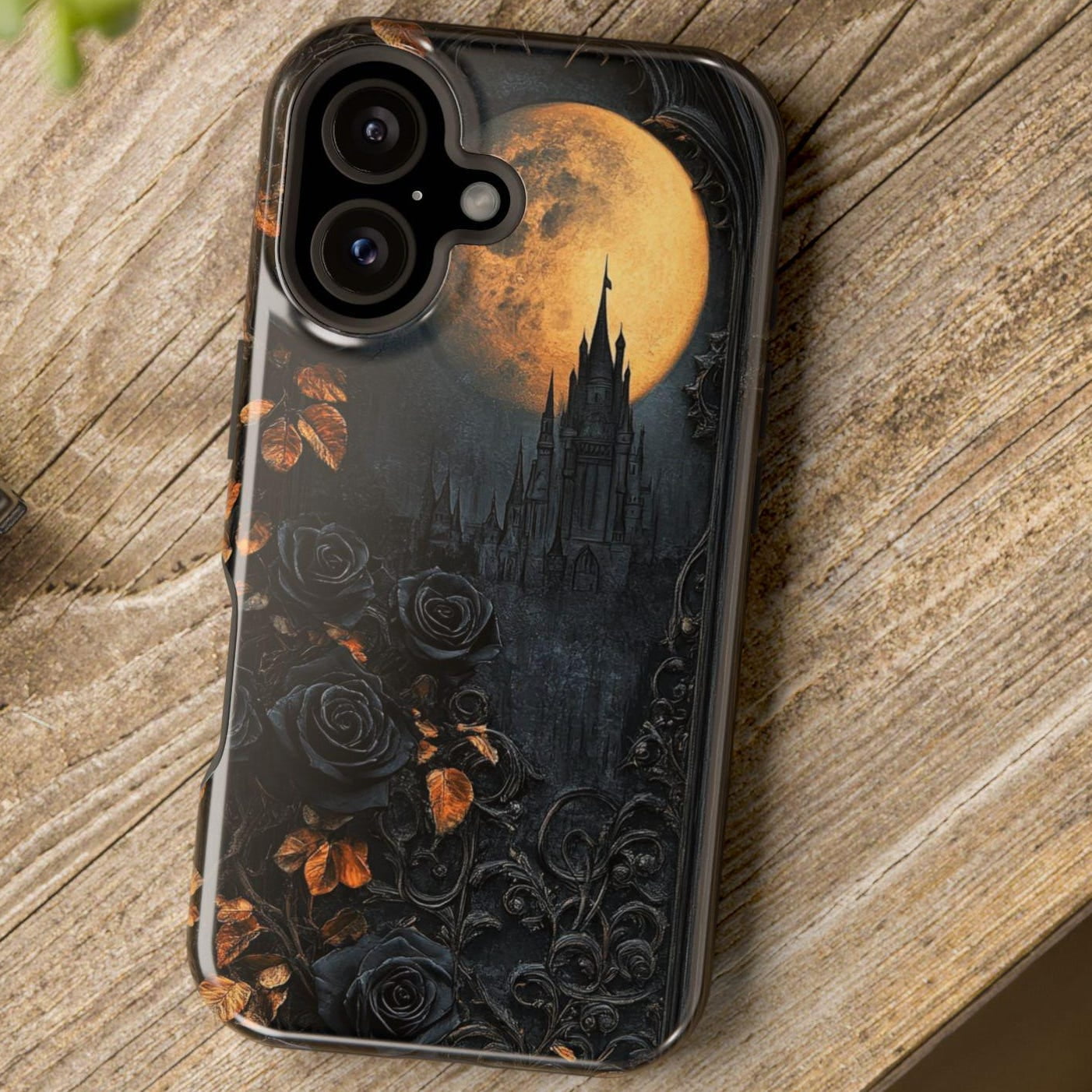Gothic Moon Rose Gold Accents MagSafe Phone Case for iPhone 17 to 11 ...