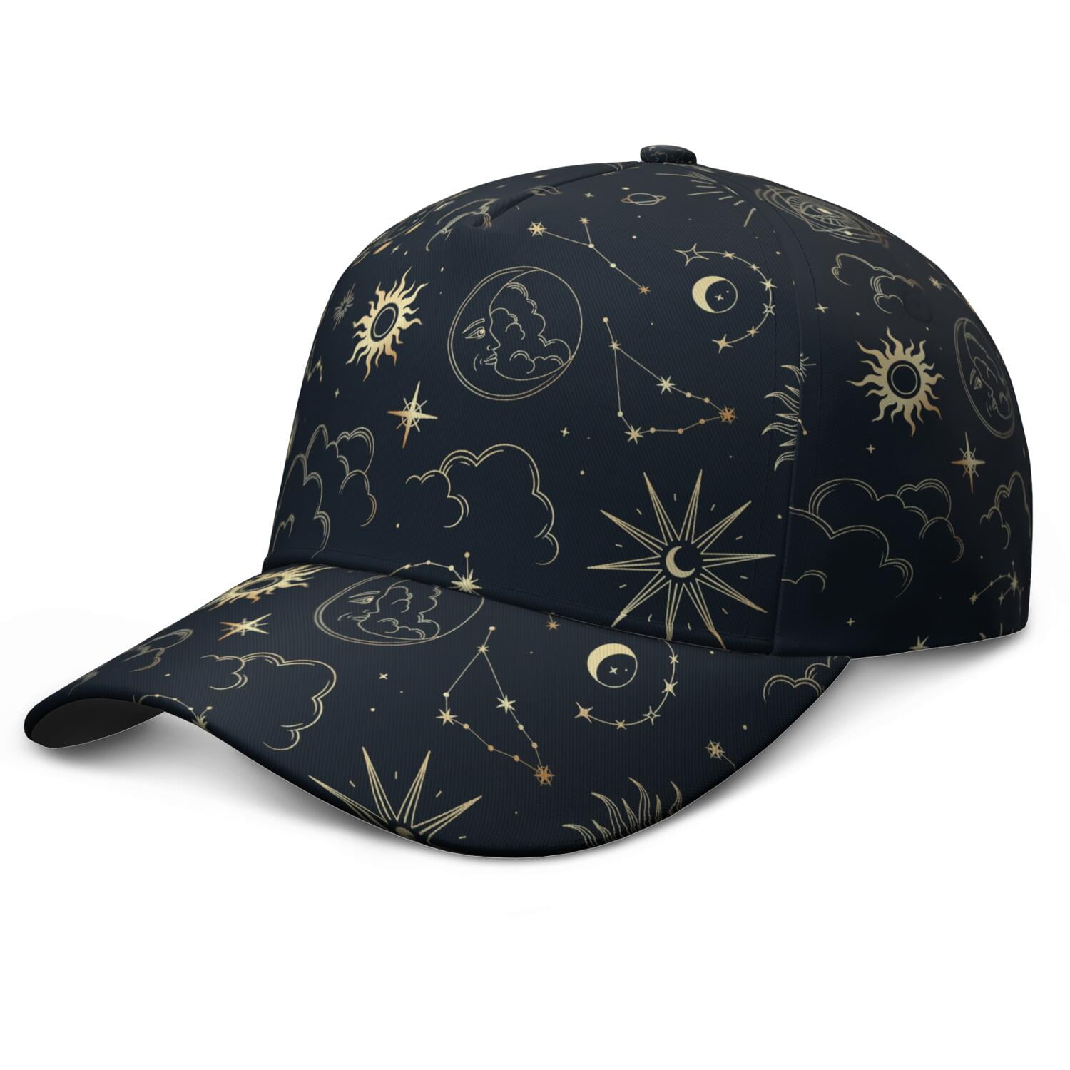 Gothic Moon Star Baseball Cap – Dark Cosmic Celestial Snapback Hat ...