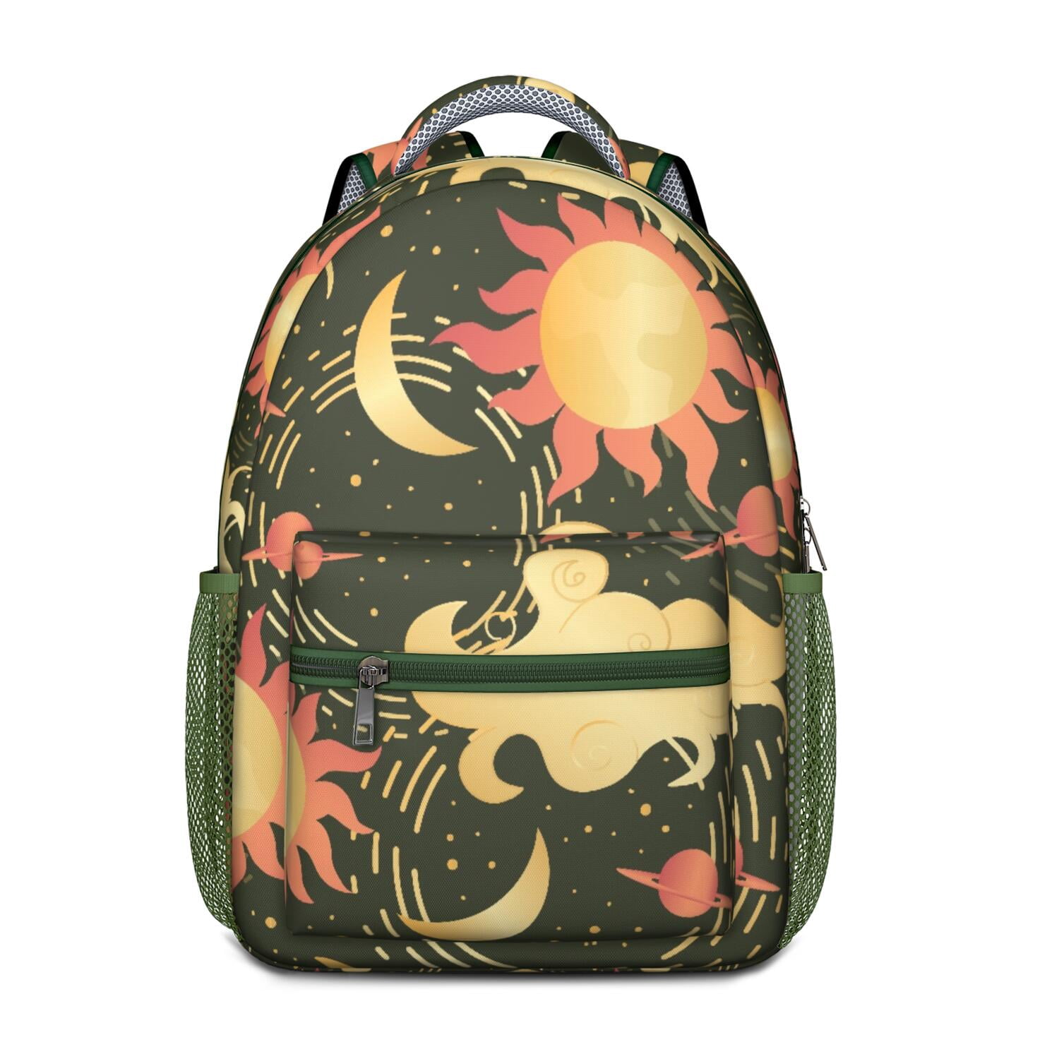 Gothic Moon & Sun Student Backpack - Waterproof & Lightweight with ...