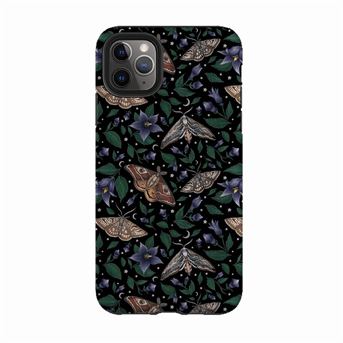 Gothic Moths Dark Academia Art Phone Case for iPhone 16 15 14 13 12 11 ...