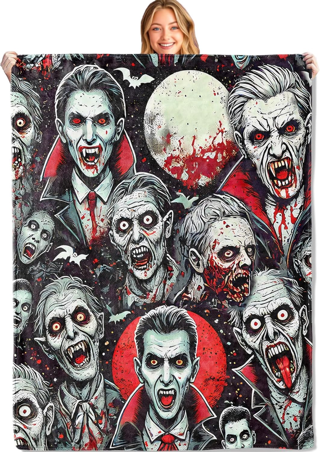 Gothic Movie Night Throw Blanket,60x80in,Soft,Lightweight Flannel,with ...