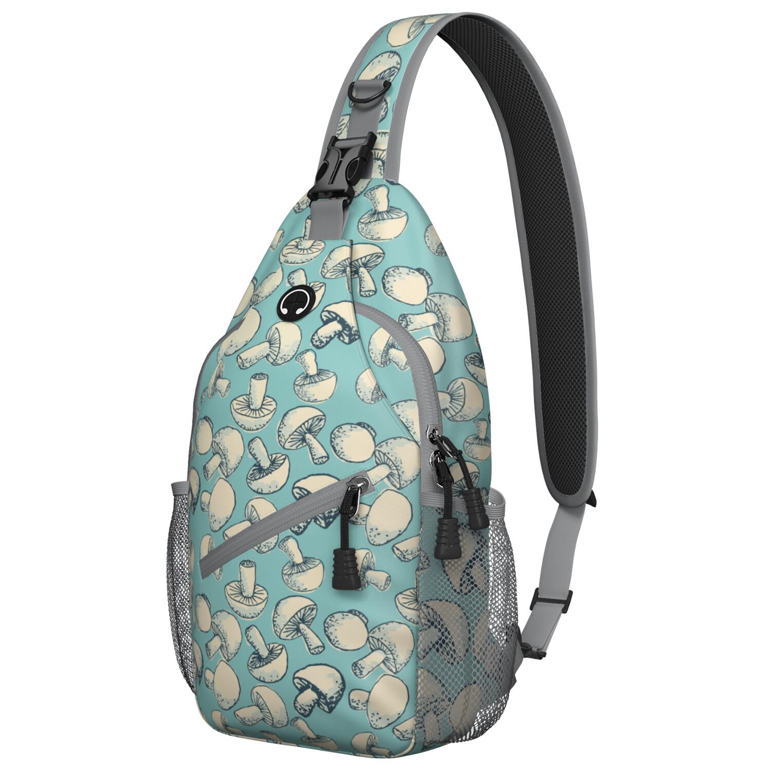 Gothic Mushroom Sling Backpack, Psychedelic Fairy Tale Crossbody Bag ...