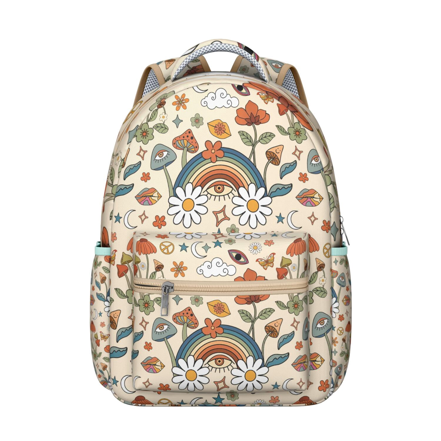 Gothic Mushroom Student Backpack - Vintage Magical Forest Design with ...