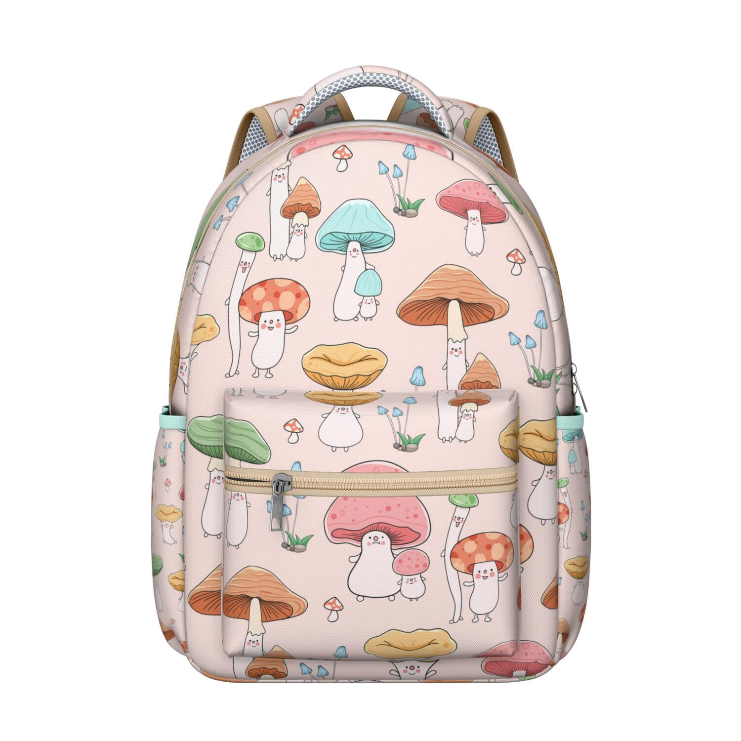 Gothic Mushroom Student Backpack - Vintage Magical Forest Design with ...
