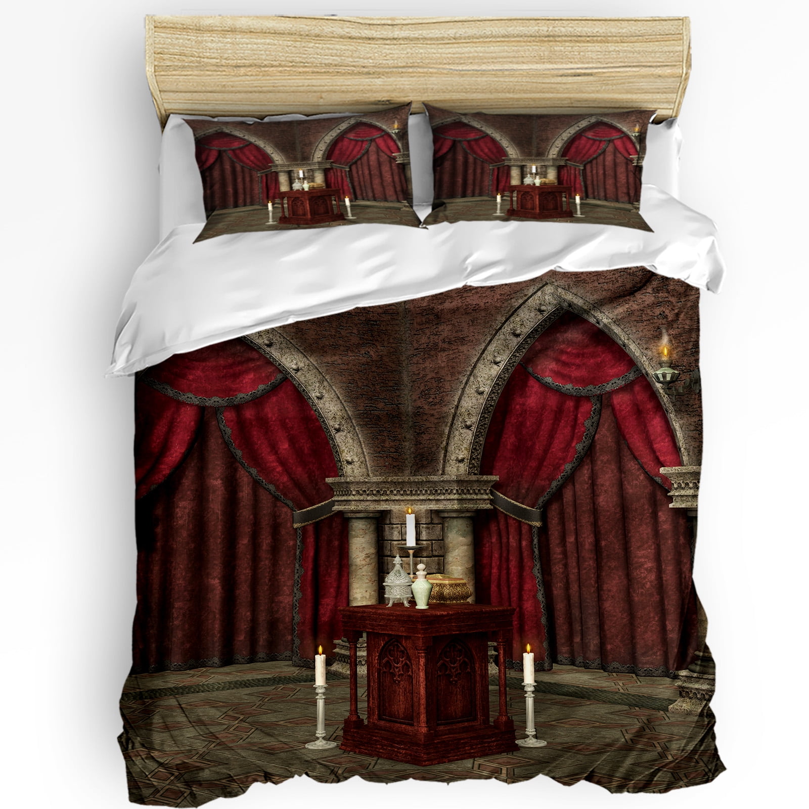 Gothic Mysterious Dark Room 3pcs Duvet Cover Set with Pillow Case ...
