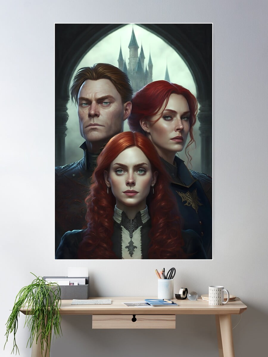 Gothic Noble Family Portrait - Dark Gothic Art Poster Wall Art, Modern ...