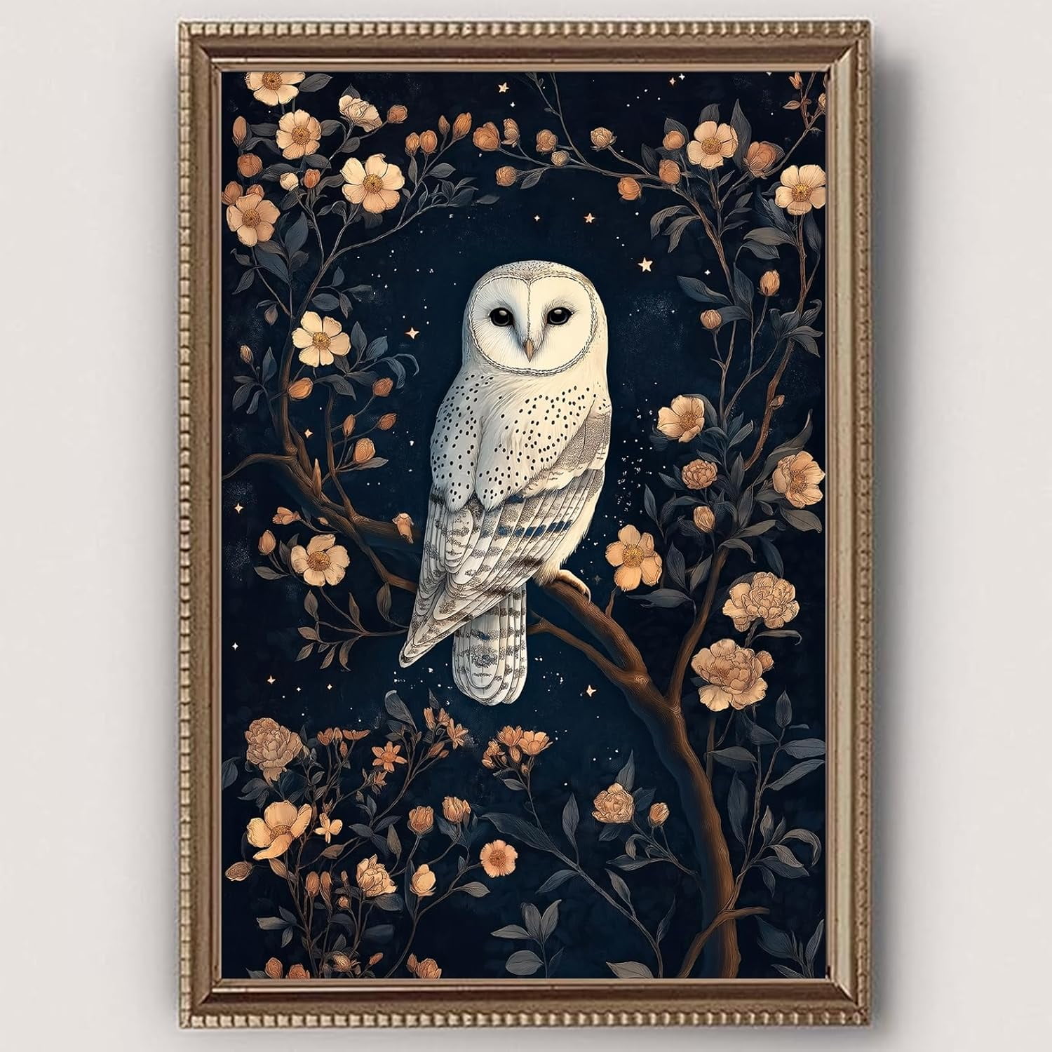 Gothic Owl Wall Art Dark Academia Animal Posters Owl Painting Vintage ...