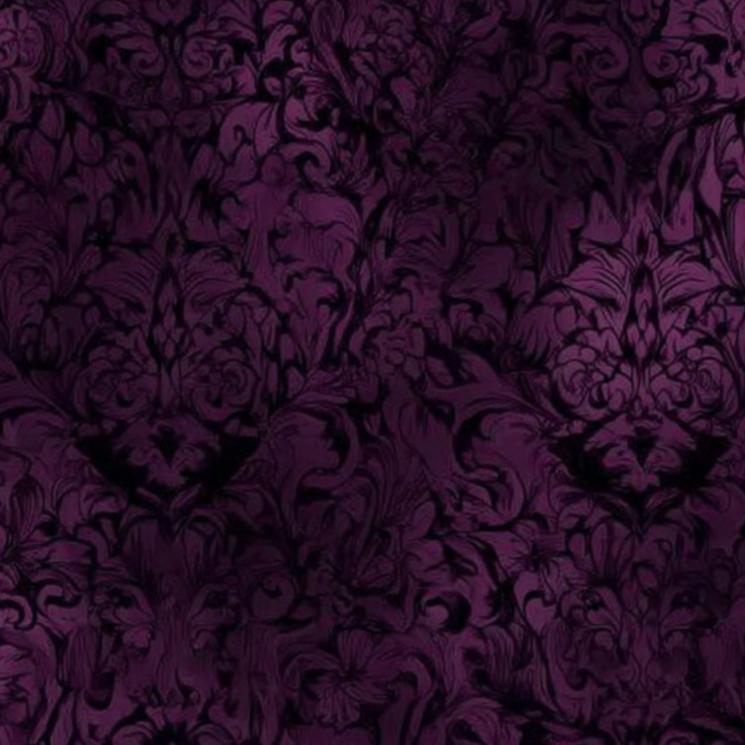 Gothic Peel and Stick Wallpaper Purple Floral Damask Elegant Swirls ...