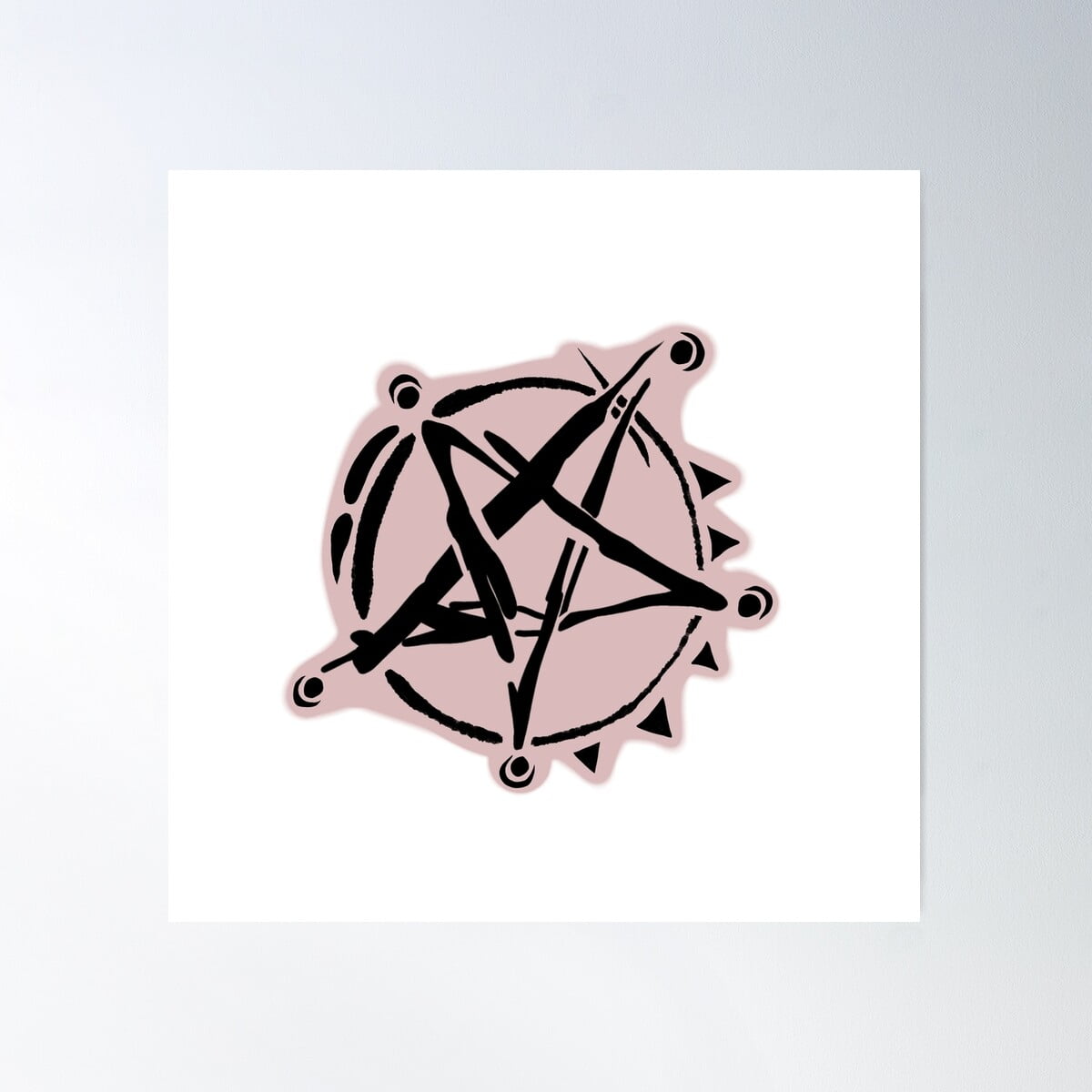 Gothic Pentagram Wild Poster Wall Art, Modern Wall Decor For Living ...