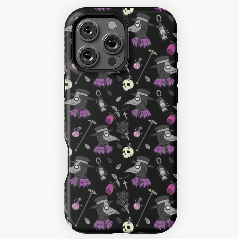 Gothic Plague Doctor Crow Mask Phone Case for iPhone 16 15 14 13 12 11 ...