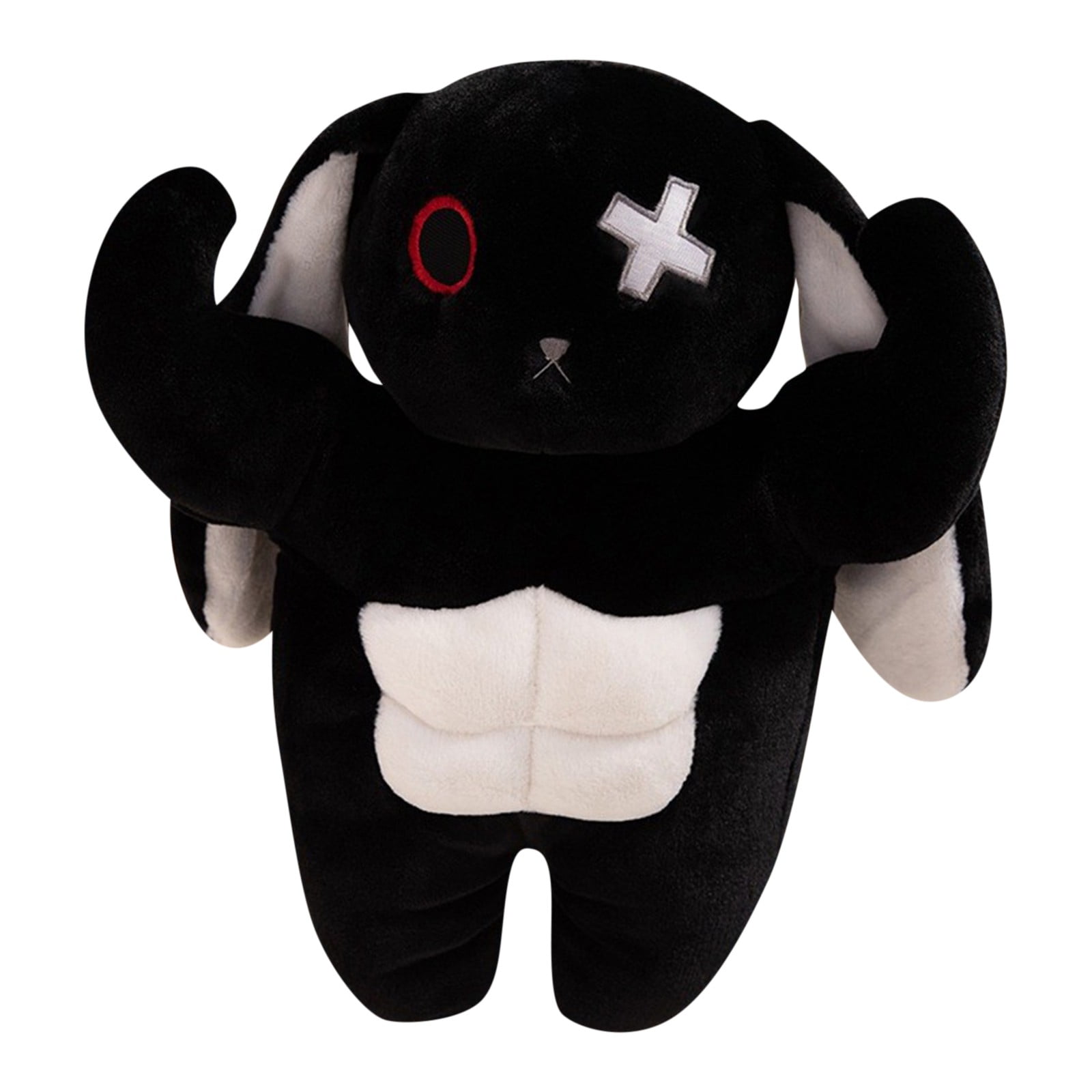 Gothic Plush Toy - Scary Rabbit Stuffed Animal - Creepy Black Bunny ...