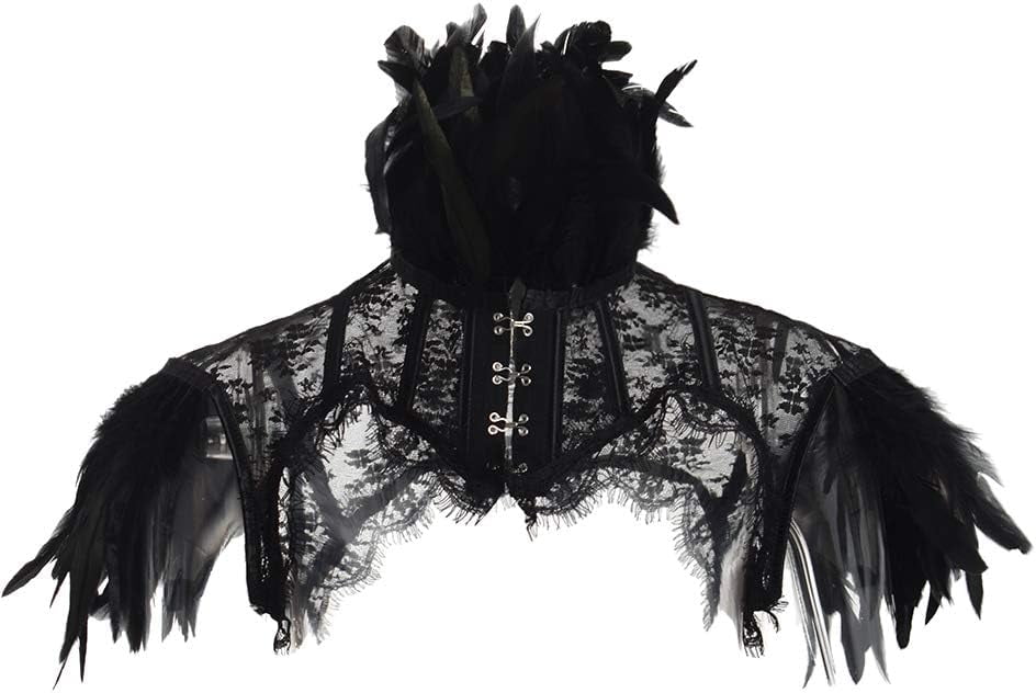 Gothic Punk Black Shrug Victorian Cape Shawl Choker - Walmart.com