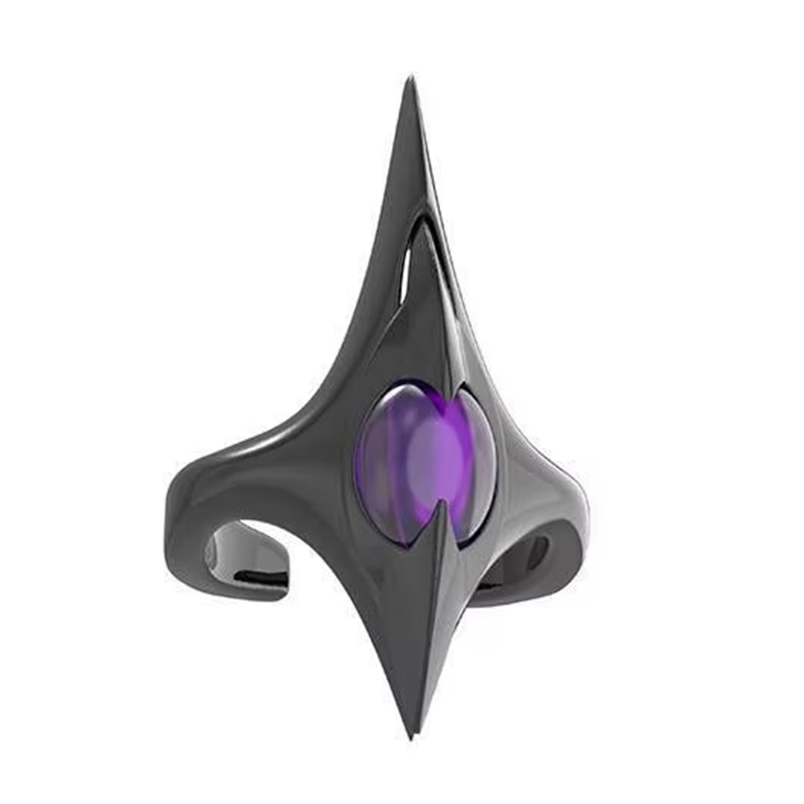Gothic Punk Spikes Rings Adjustable Opening Unique Fit Dark Fashion ...