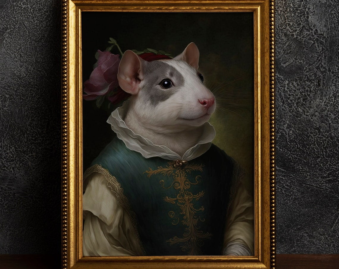Gothic Rat Vintage Poster,, Victorian Mouse, Animal, Renaissance ...