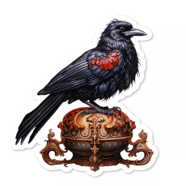 Gothic Raven Sticker, Scrapbook, Water Bottle, Laptop, Collectiblephone ...