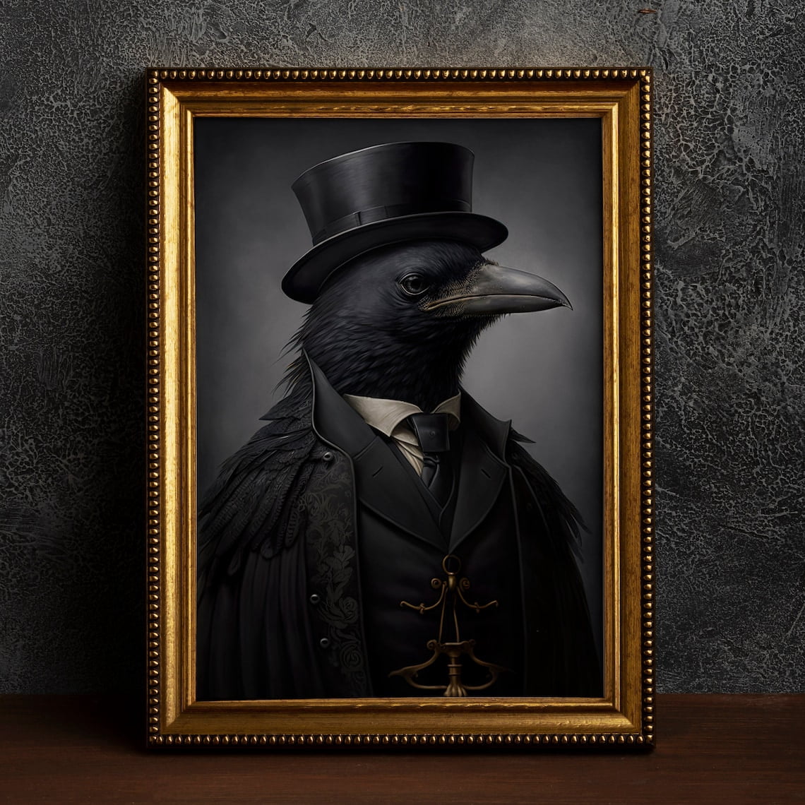 Gothic Raven Vintage Poster,, Victorian Crow Wall Art, Modern Wall ...